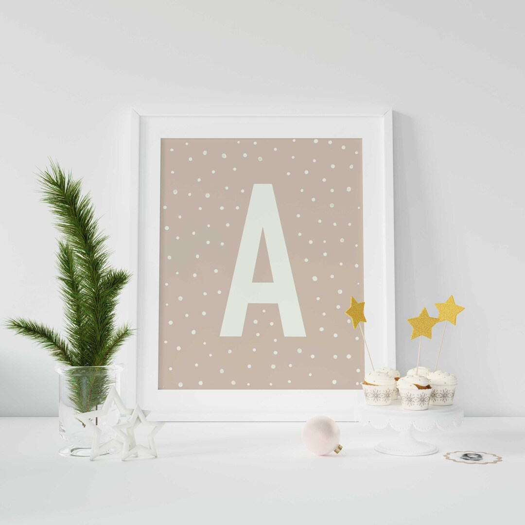 Monogram Letter A Art Print Monogram Art Poster Initial - Etsy