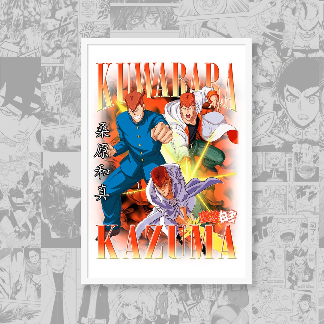 Kazuma Kuwabara Yuyu Hakusho Anime Series Poster - Etsy