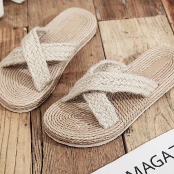 Straw Sandals - Etsy