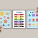 Set of 5 Educational Posters, Montessori Classroom Decor, Homeschool ...