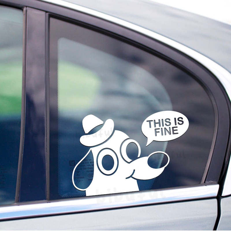 This is Fine Meme Sticker - Etsy