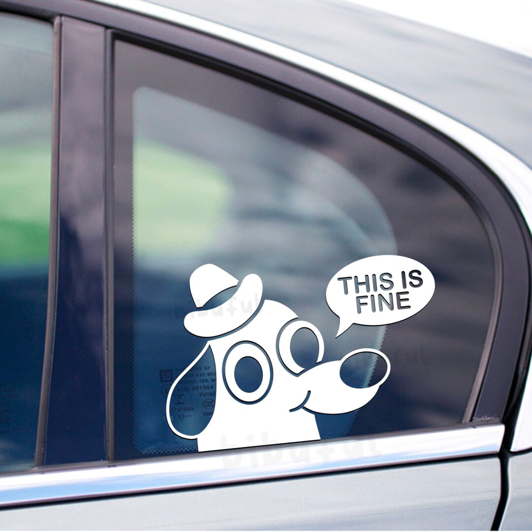 This is Fine Meme Peeker Decal - Etsy