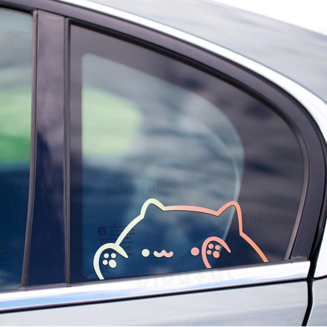 Bongo Cat Peeker Decal - Etsy