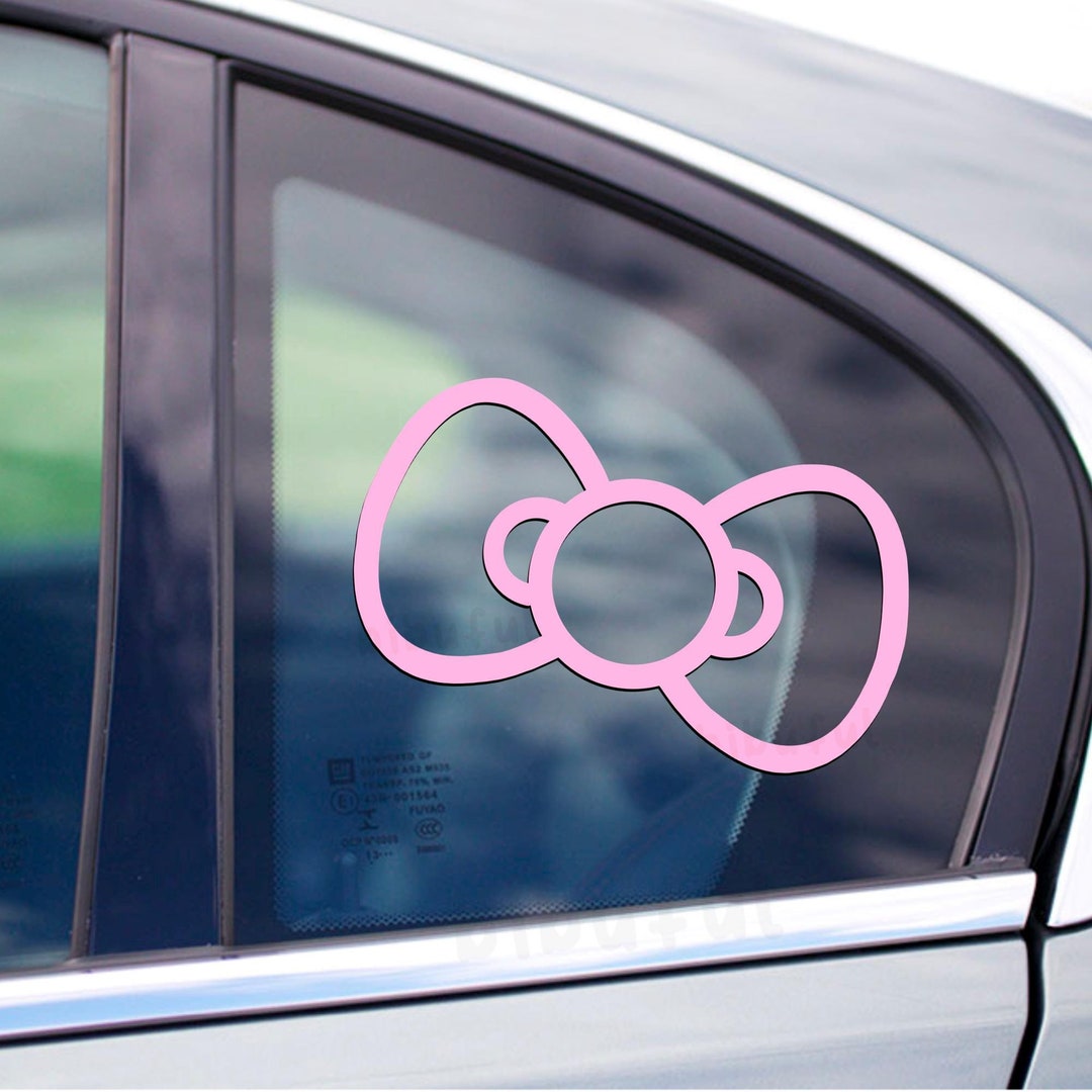 Hello Cat Kitty Ribbon Decal - Etsy
