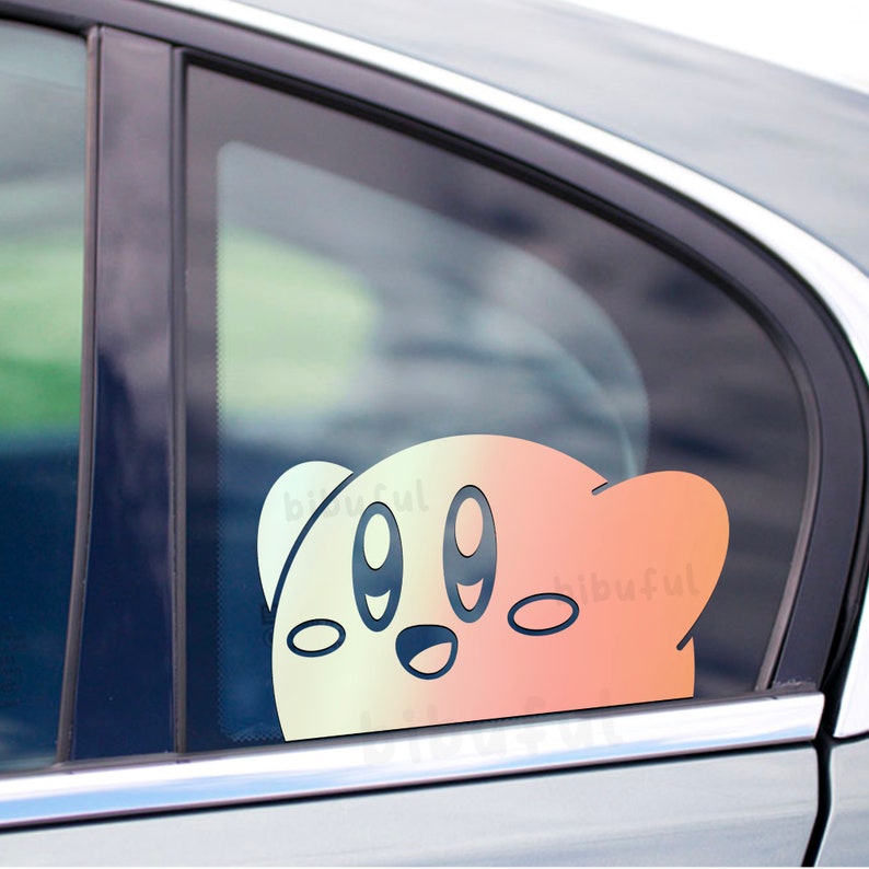 Kirby Peeker Anime Decal - Etsy