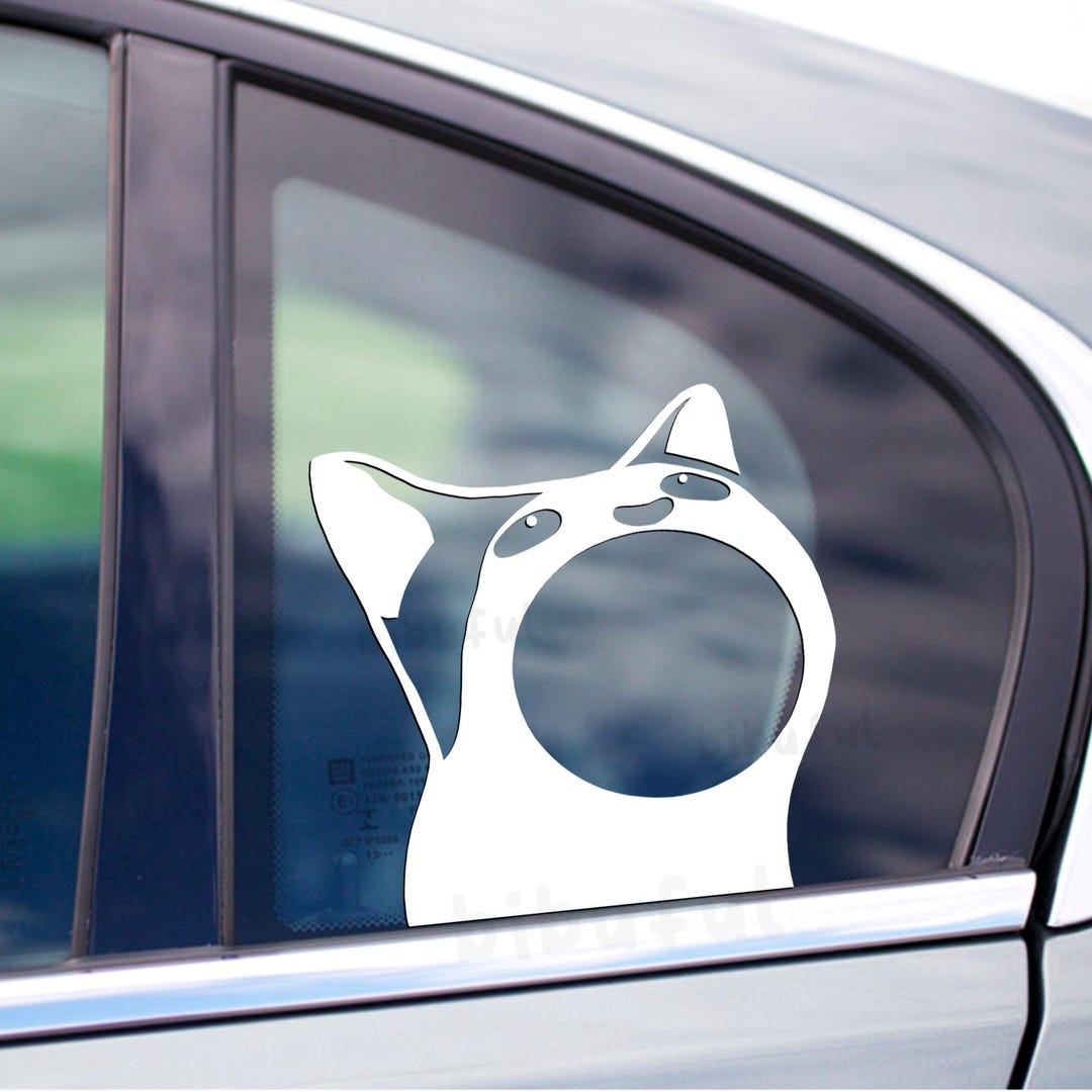 Pop Cat Meme Peeker Decal - Etsy