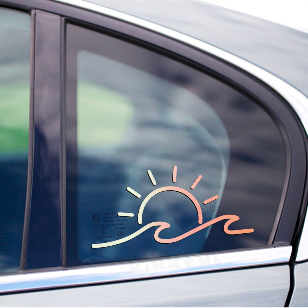 Sun and Waves Decal - Etsy