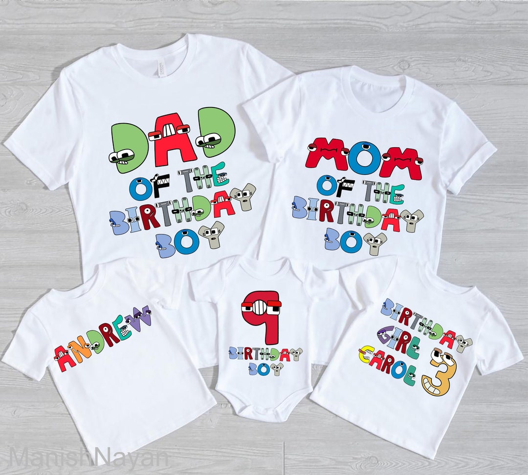 Alphabet Lore Shirt Personalized A to Z Birthday - Etsy