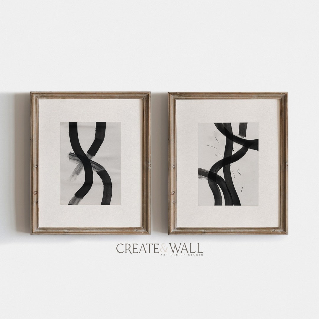Retro Wall Art Bw Printable Set Gallery Wall Rustic Wall Decor ...