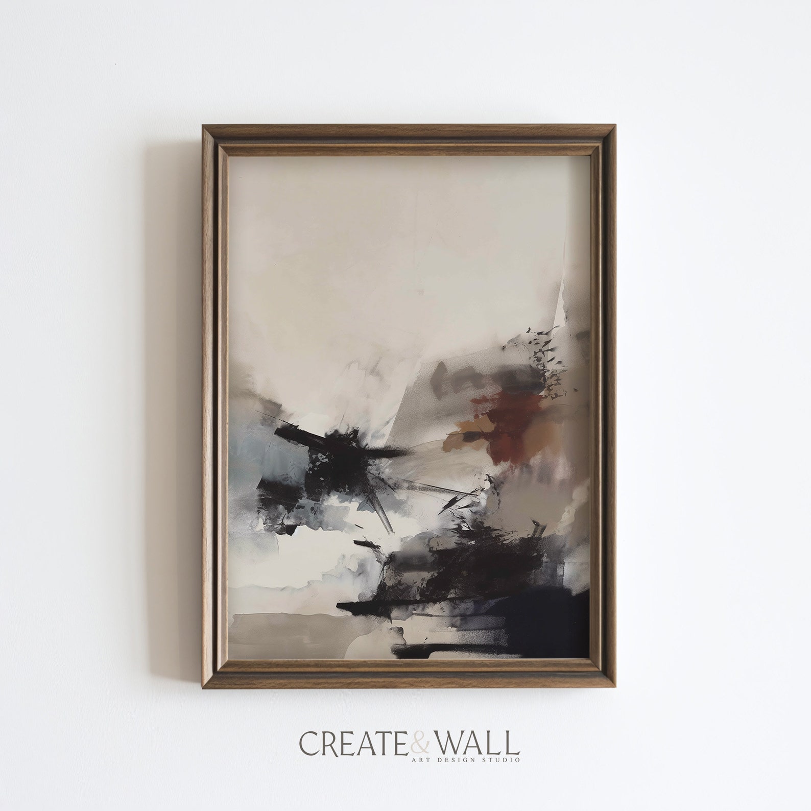 Neutral Abstract Art Earth Tone Wall Art Original Art Watercolor ...