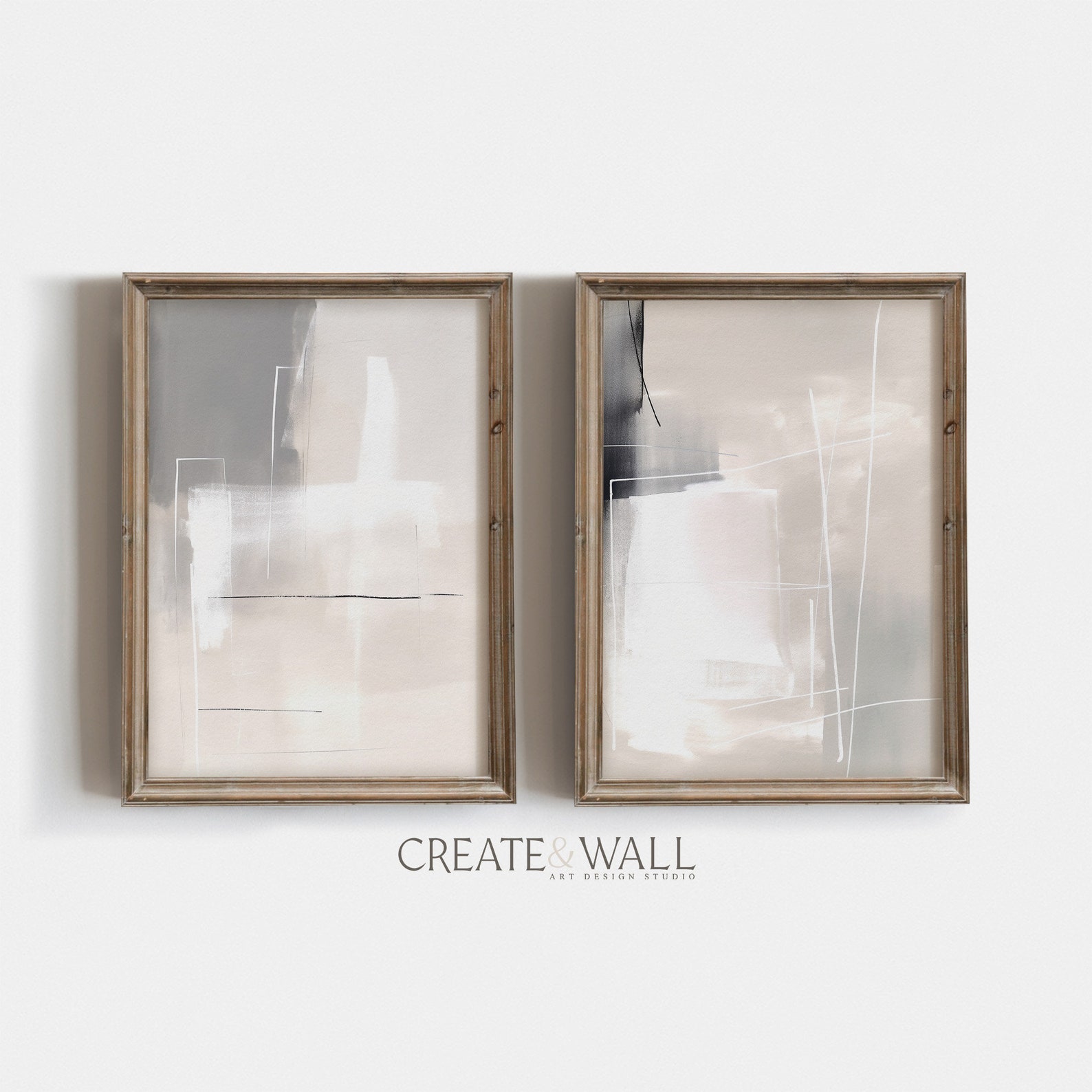 Simple Line Art White Textured Art 6 Piece Japandi Wall Sculpture Line ...
