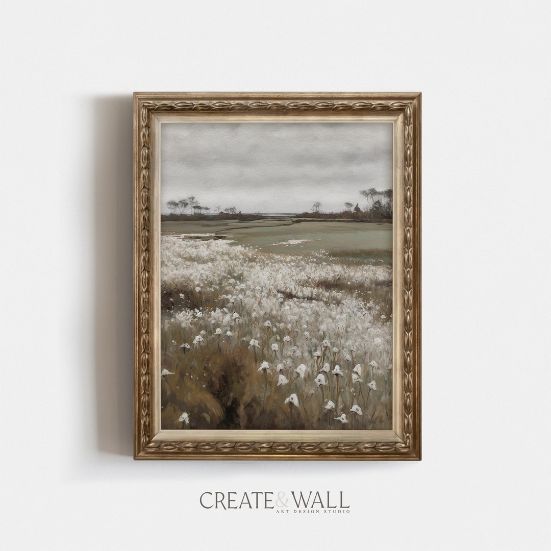 Cottage Core Decor Watercolor Painting Aesthetic Room Decor Moody Art ...