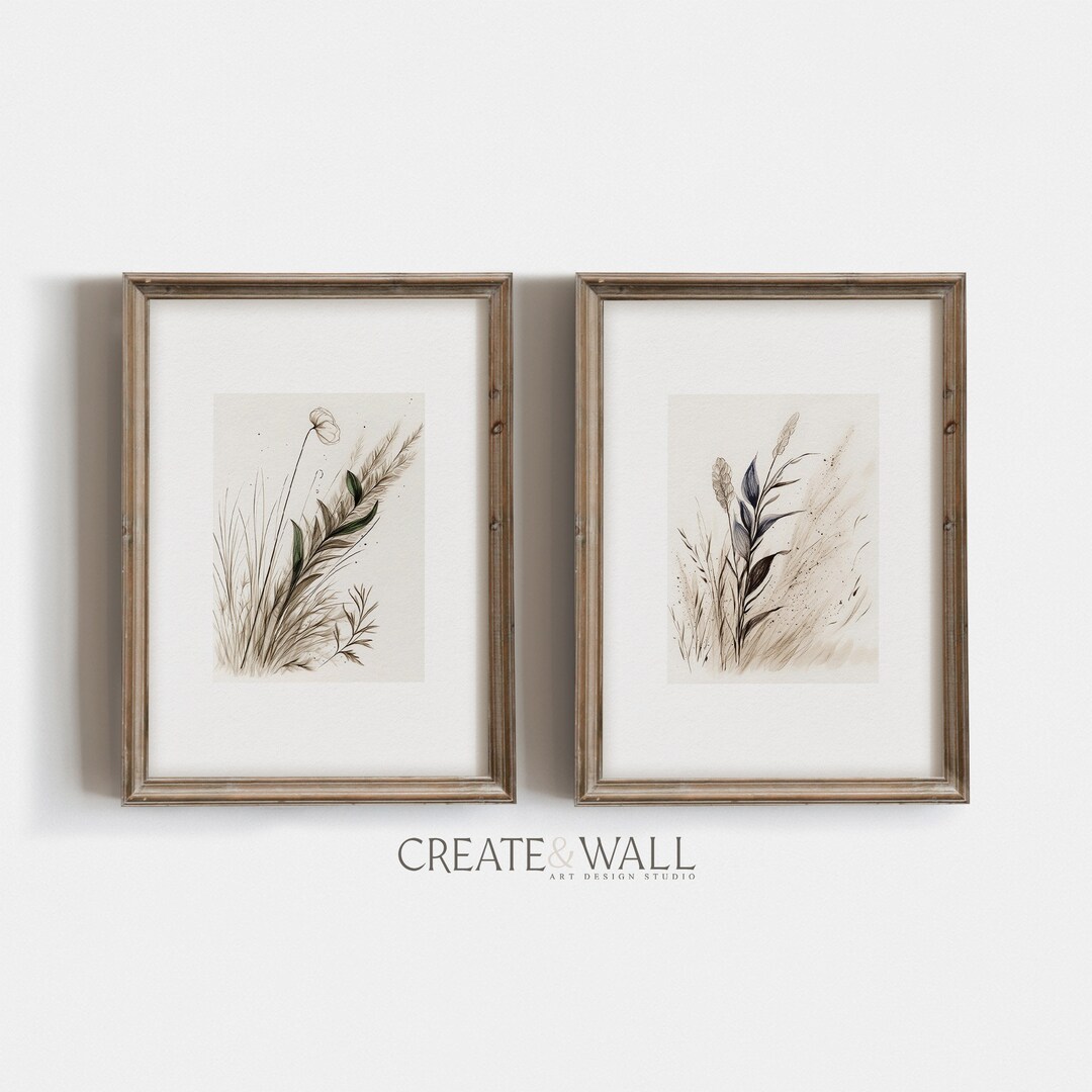 Eucalyptus Wall Art Gallery Wall Gallery Wall Art One Line Art Rustic ...