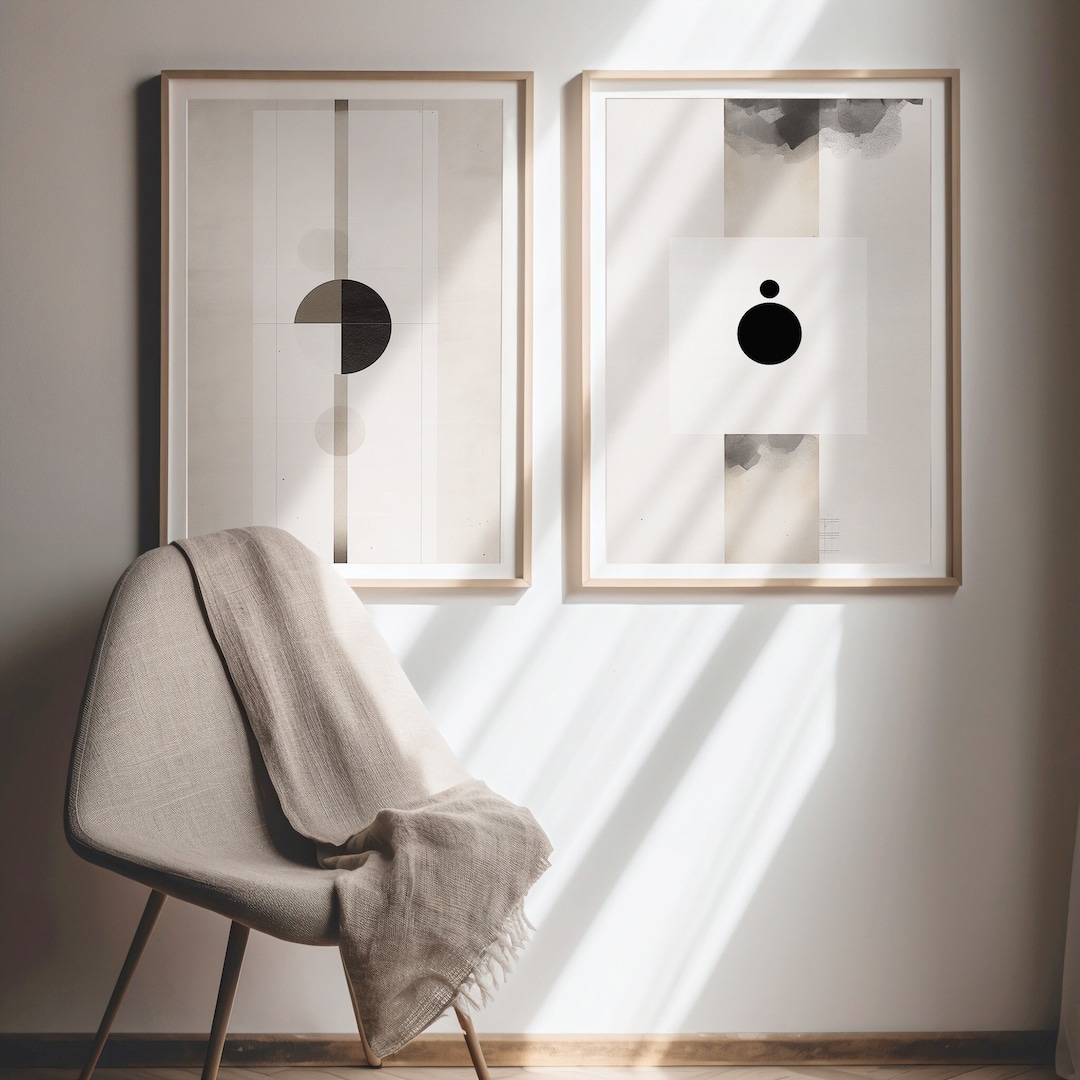 Modern Line Drawing Bw Set of 2 Modern Gallery Wall Set Nordic Art ...