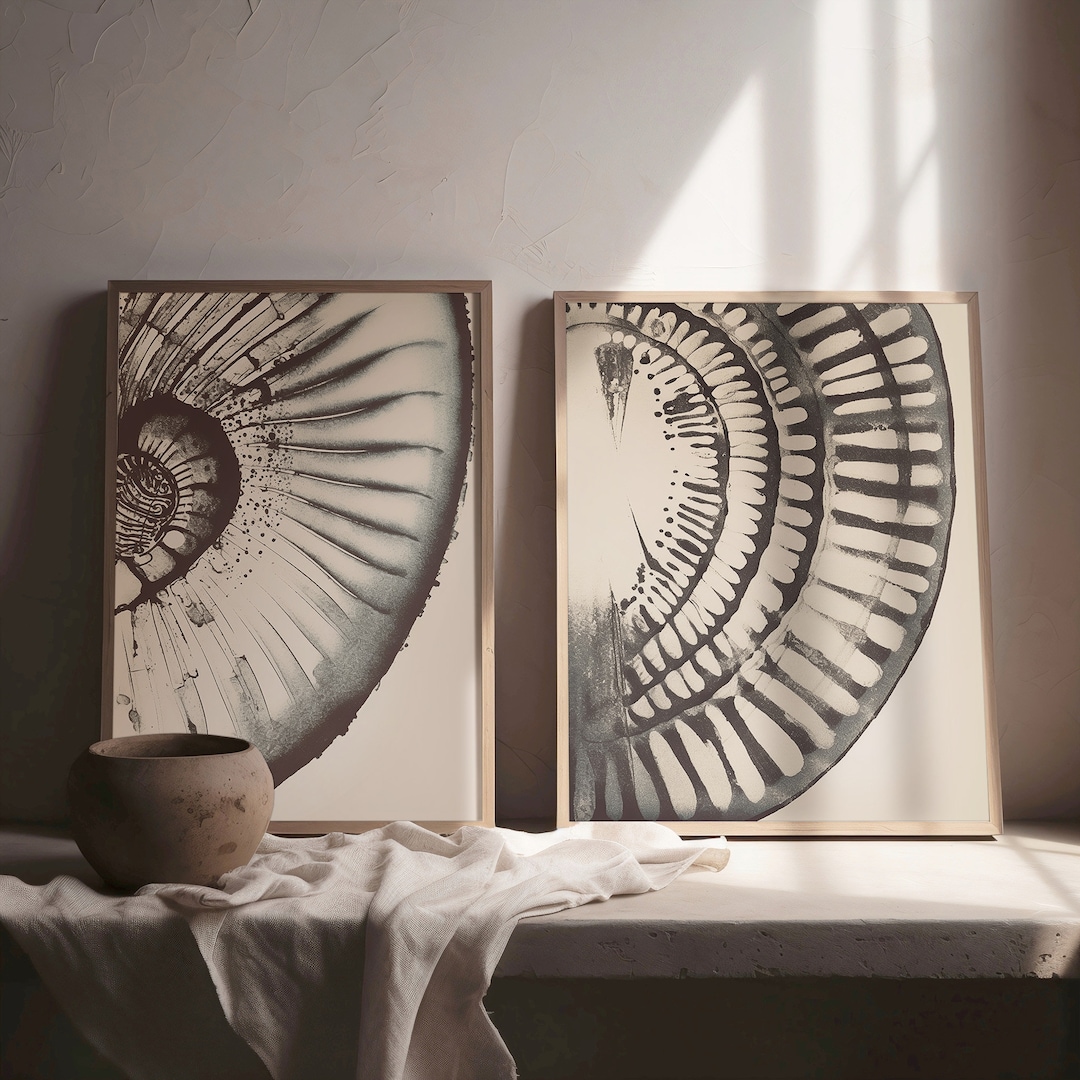 Fossil Ocean Navy Blue Gallery Wall Prints Boho Art Print Textured Art ...