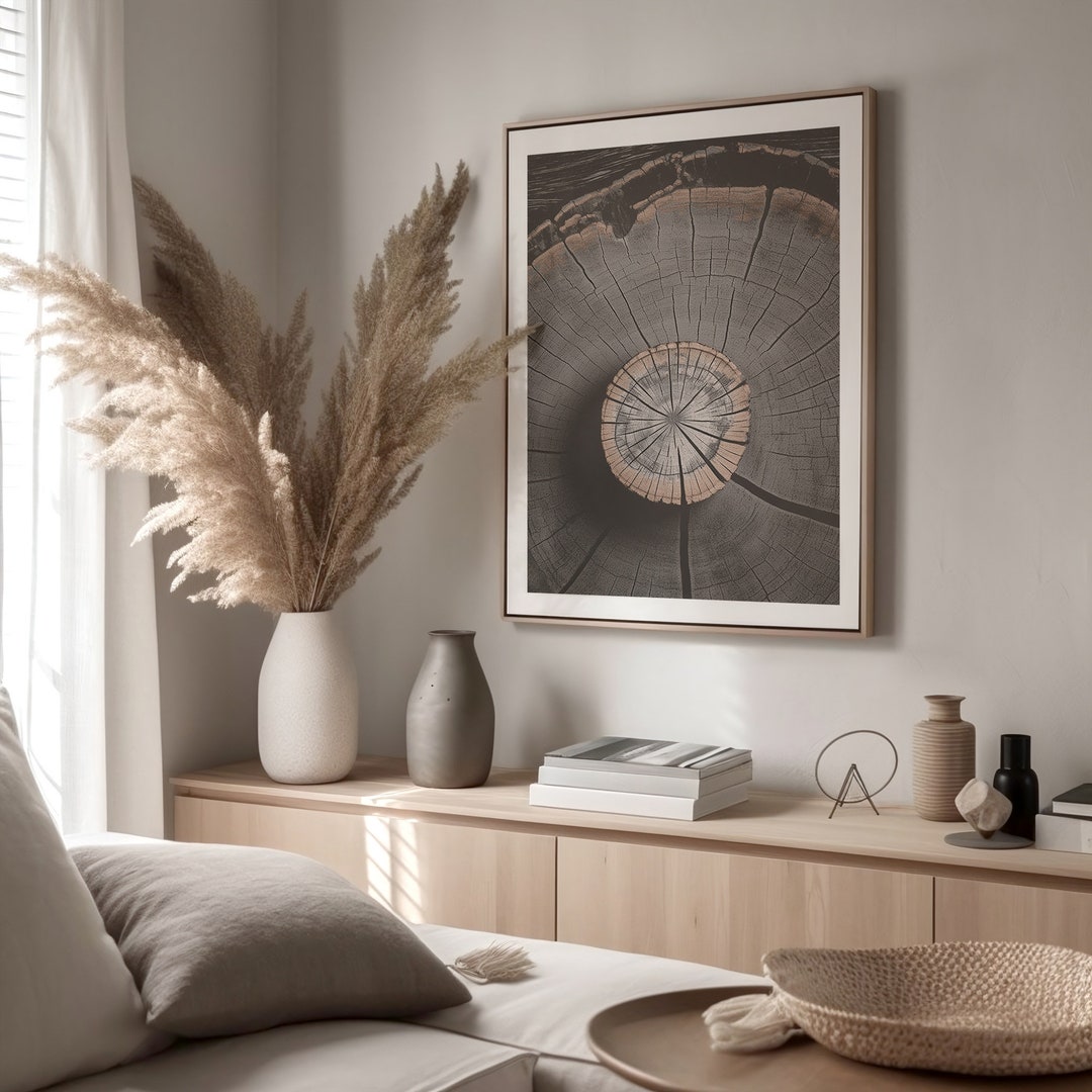 Tree Trunk Print Earthy Wall Art Japanese Wall Art Extra Large Wall Art ...