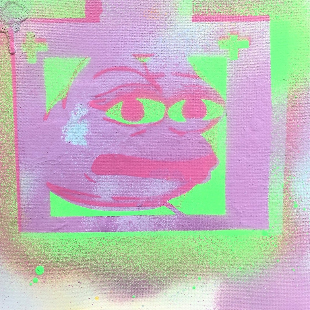Spray Paint Pepe the Frog Spray Painting Original on Canvas - Etsy