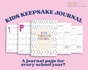 Milestone Tote School Memories Printable Keepsake File Insert Pages Mom ...