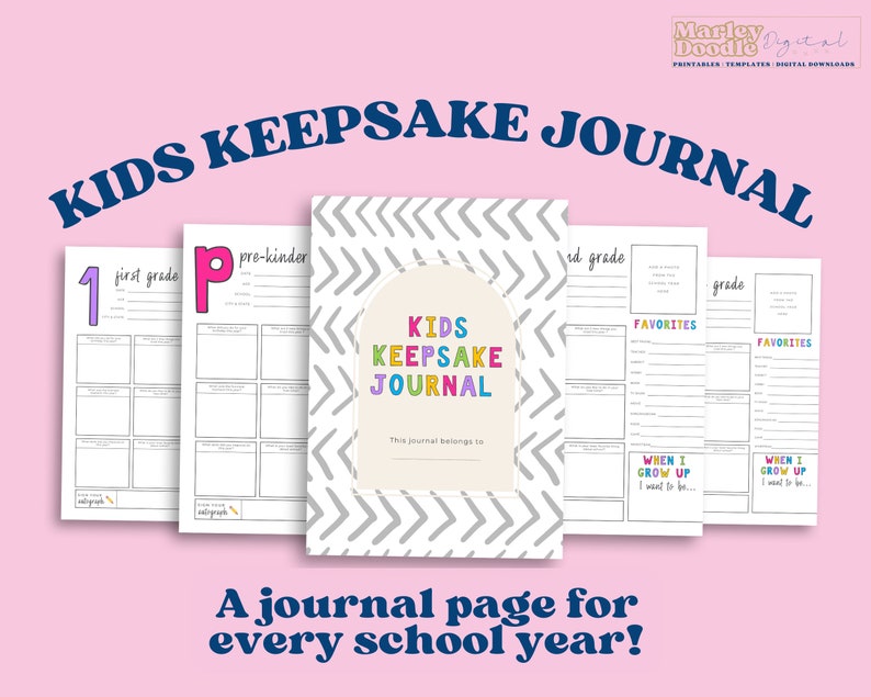 Kids Keepsake Journal, Printable School Memory Book - Etsy
