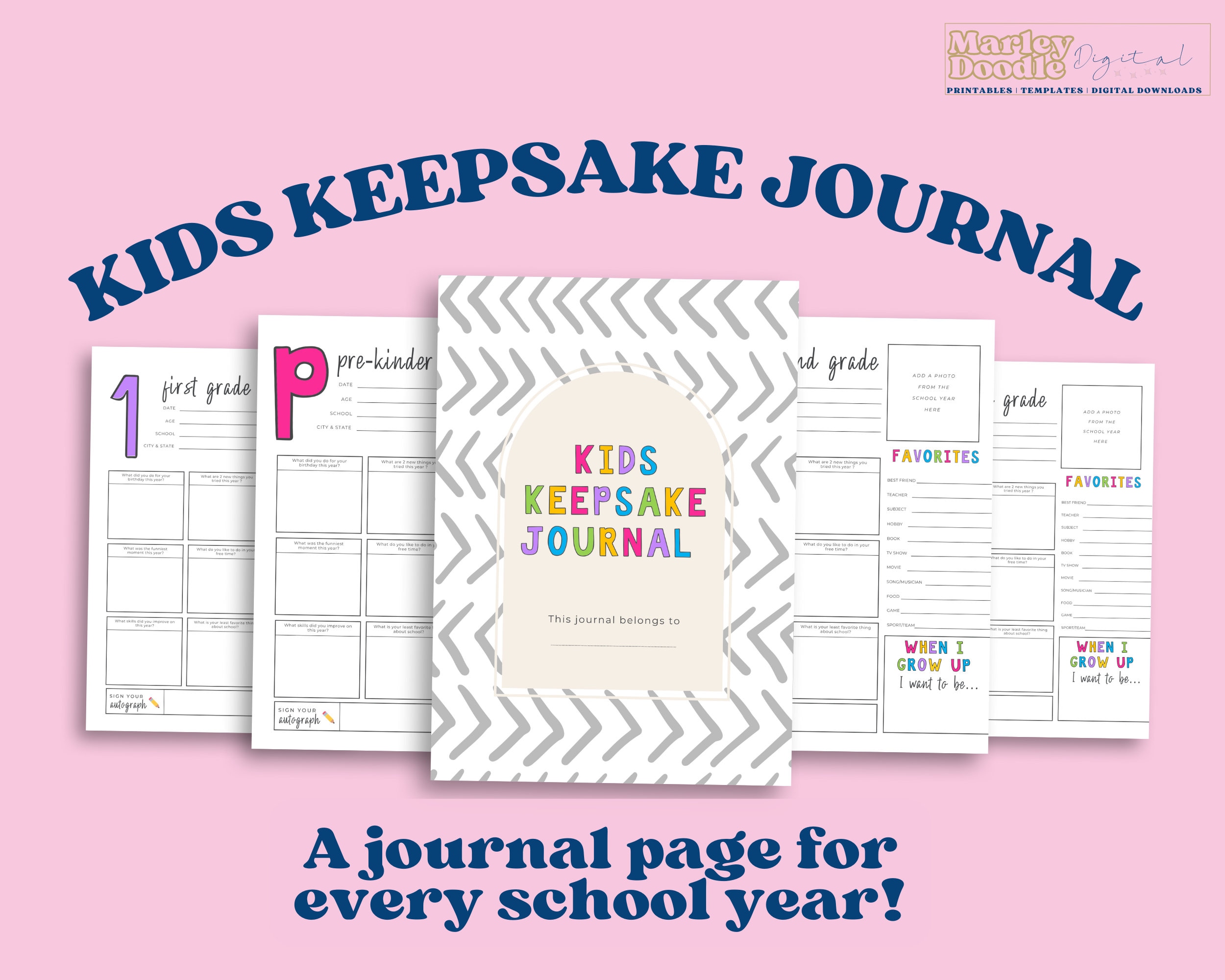 Kids Keepsake Journal, Printable School Memory Book - Etsy