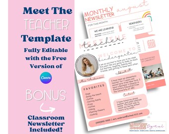 Meet the Teacher EDITABLE Template, Teacher Welcome Letter, Back to ...