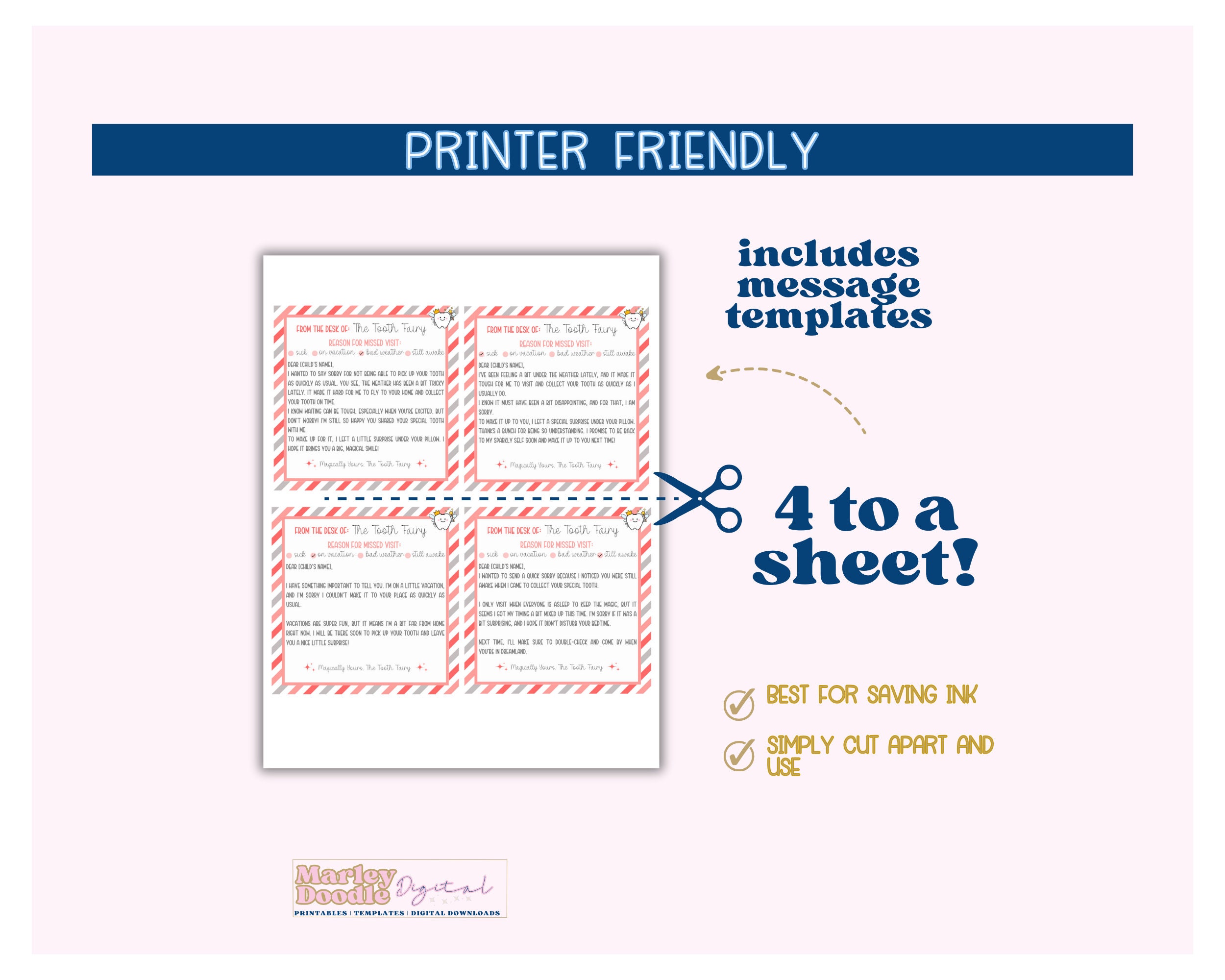 Editable Tooth Fairy Apology Letter for Girls and Boys, Tooth Fairy No ...