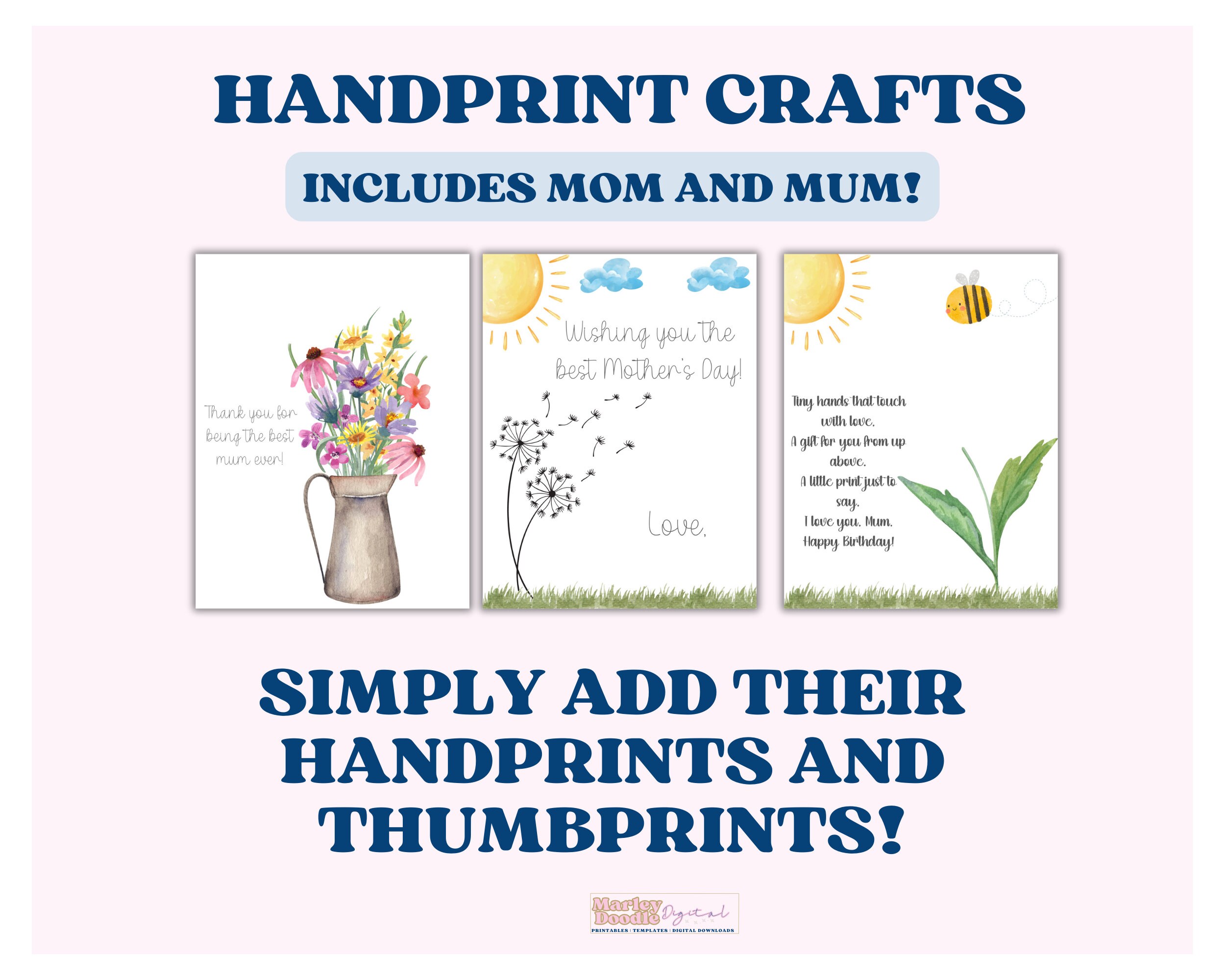 Printable Mothers Day Handprint Craft, Preschool Activities for Mothers ...