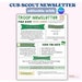 Editable Cub Scout Newsletter Template, Girl Scout Newsletter, Boy ...