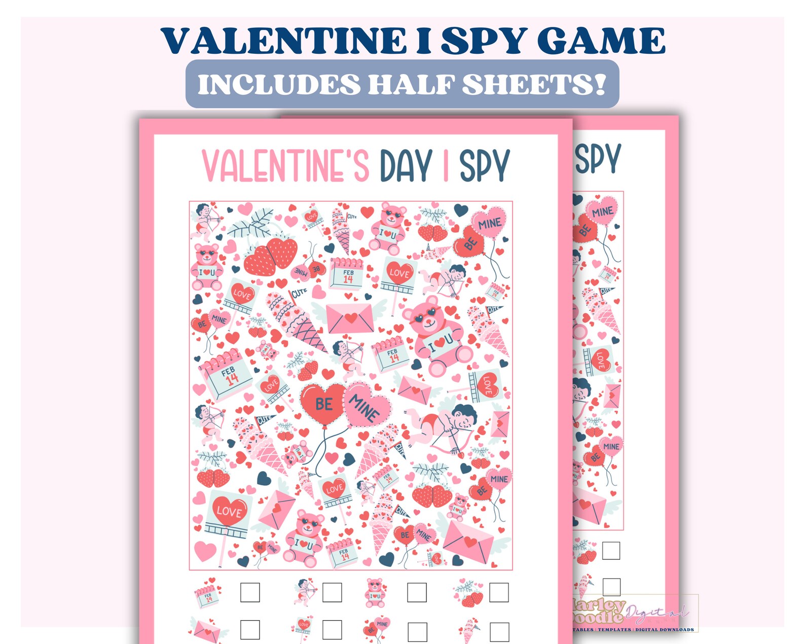 Printable Valentines Day I Spy Game, Classroom Valentine Activity ...