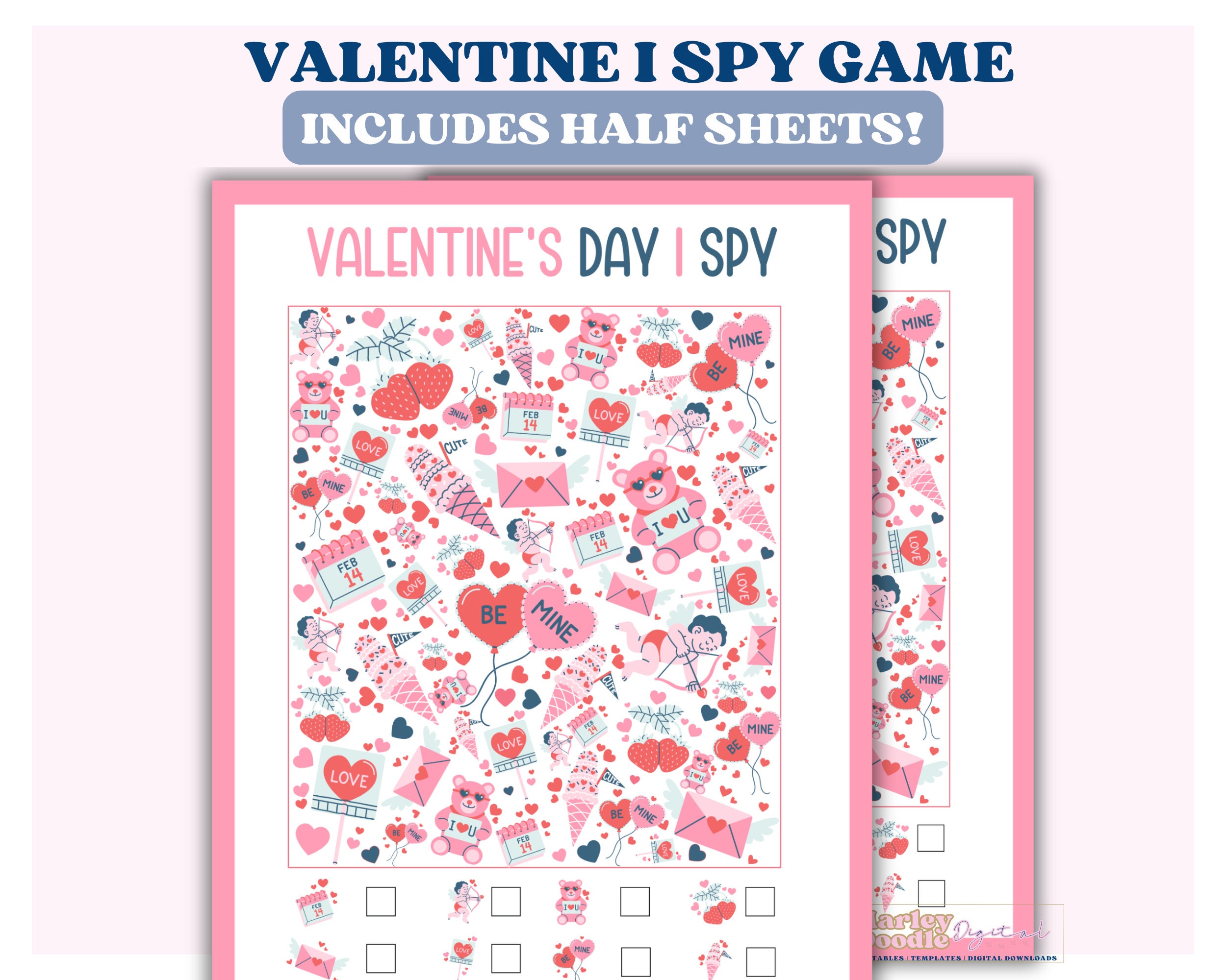 Printable Valentines Day I Spy Game, Classroom Valentine Activity ...
