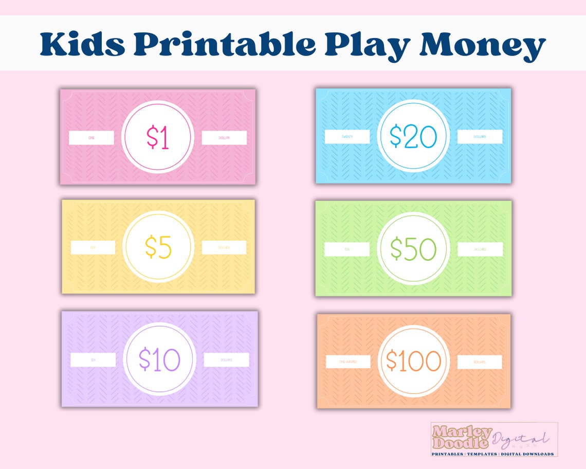Printable Play Money for Dramatic and Imaginative Play - Etsy