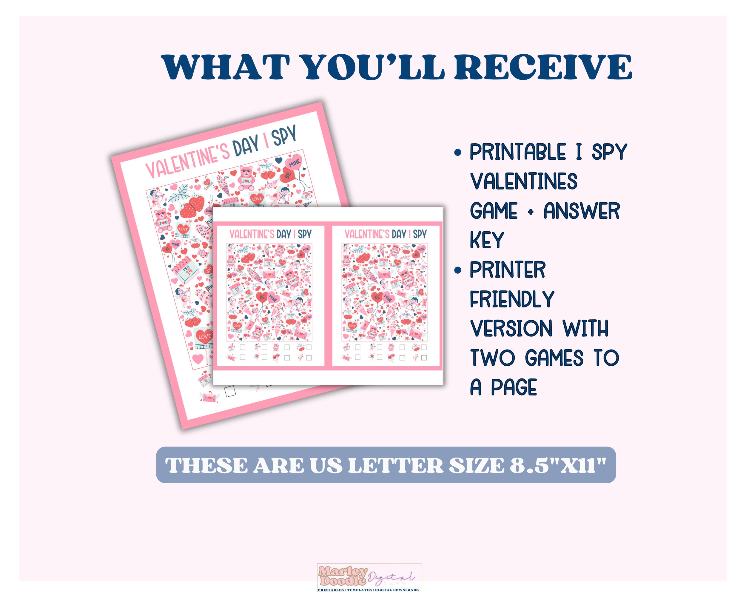 Printable Valentines Day I Spy Game, Classroom Valentine Activity ...