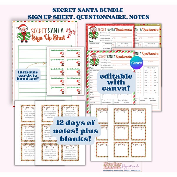Secret Santa Tags - Etsy