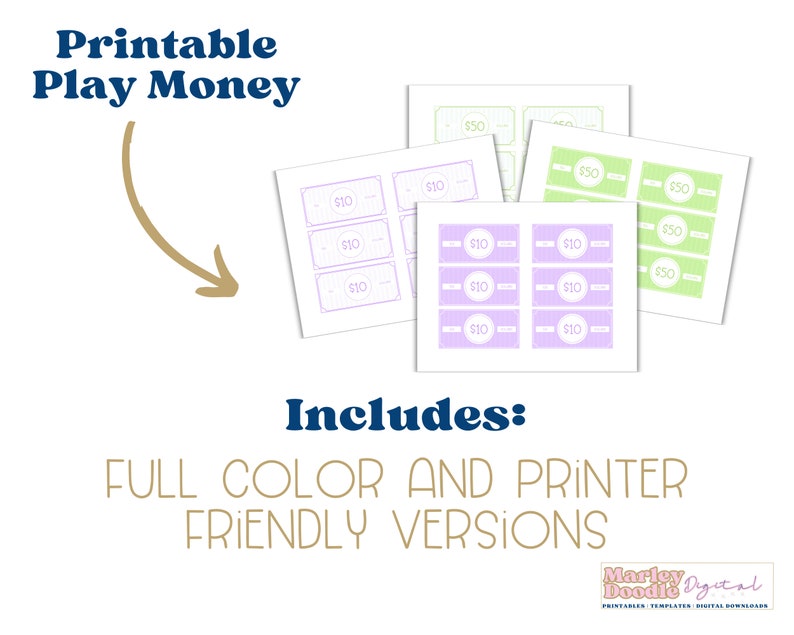 Printable Play Money for Dramatic and Imaginative Play - Etsy