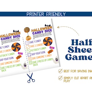 Halloween Candy Dice Game Printable - Etsy