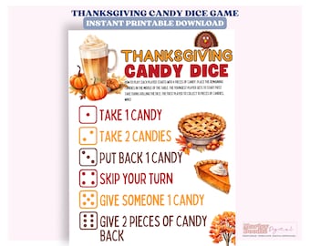 Printable Thanksgiving Roll A Story Dice Game for Kids and Adults - Etsy