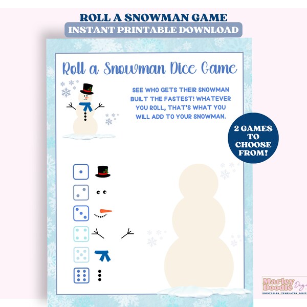 Snowman Game - Etsy