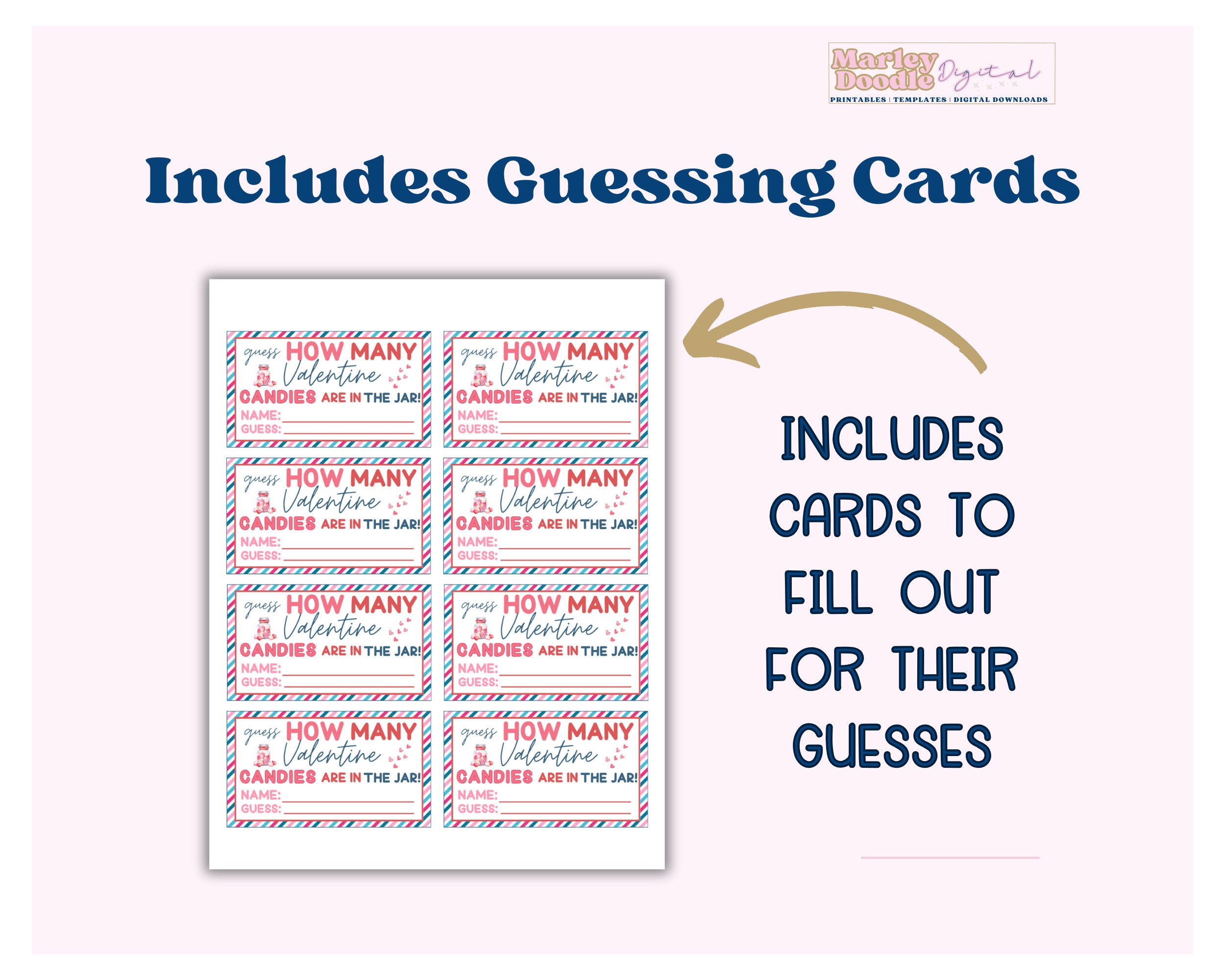 Valentines Candy Guessing Game: Classroom Party (PDF) - Etsy