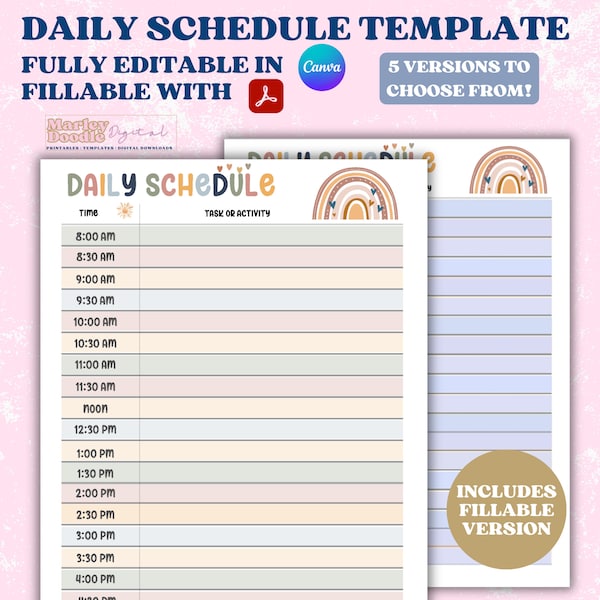 Toddler Schedule Printable - Etsy