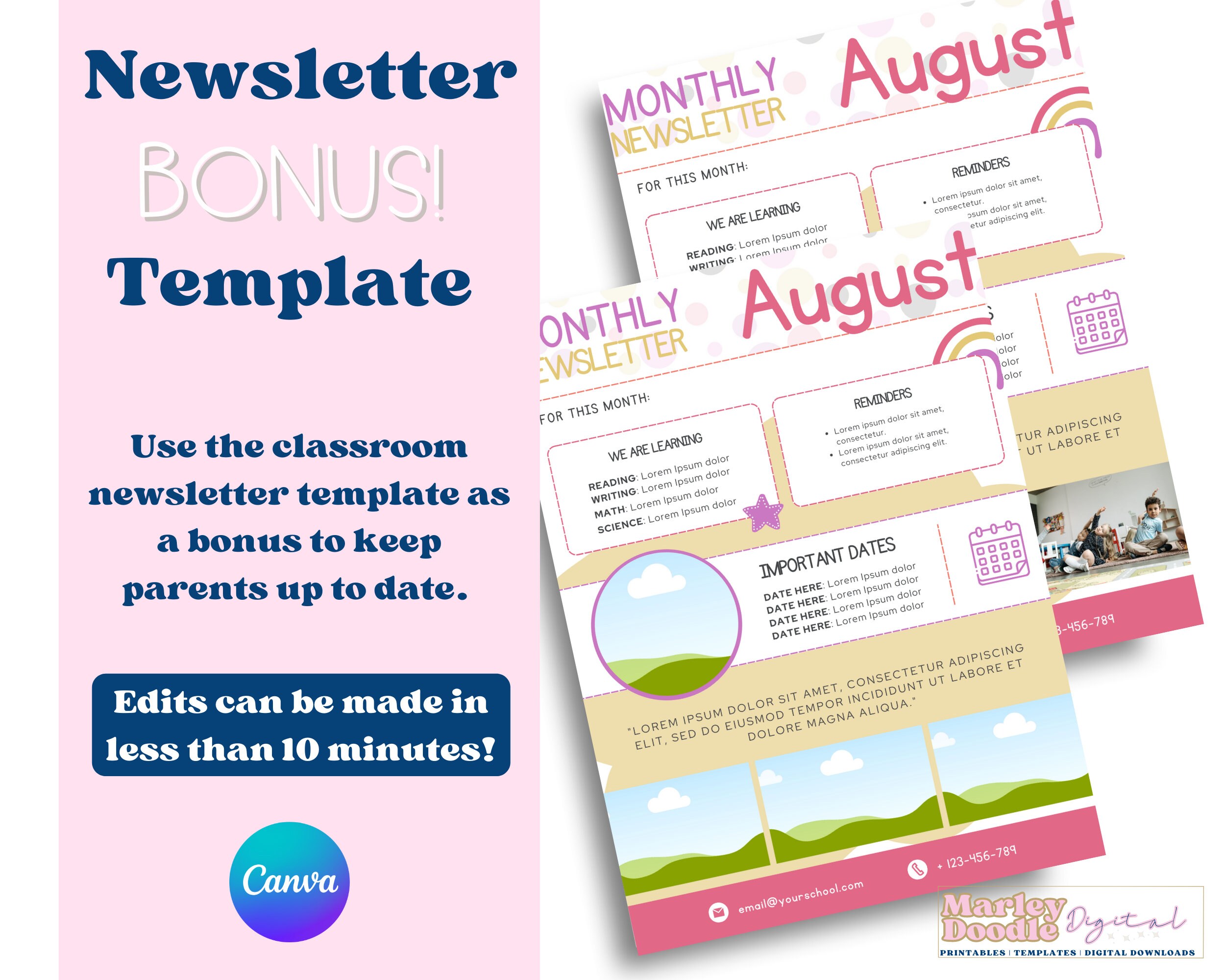 Editable Meet the Teacher Template, Bright Polka Dot, Back to School ...