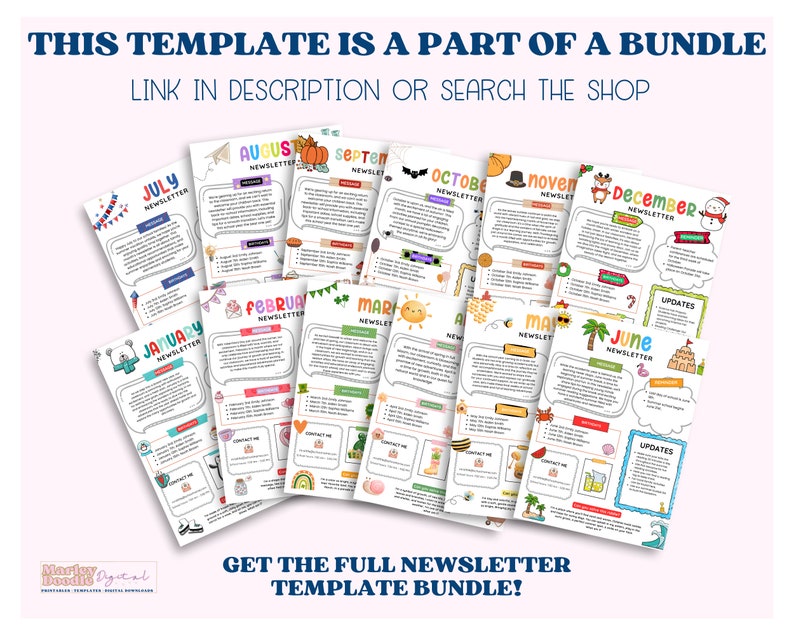 December Newsletter Template: Holiday Classroom PTO (canva Editable ...