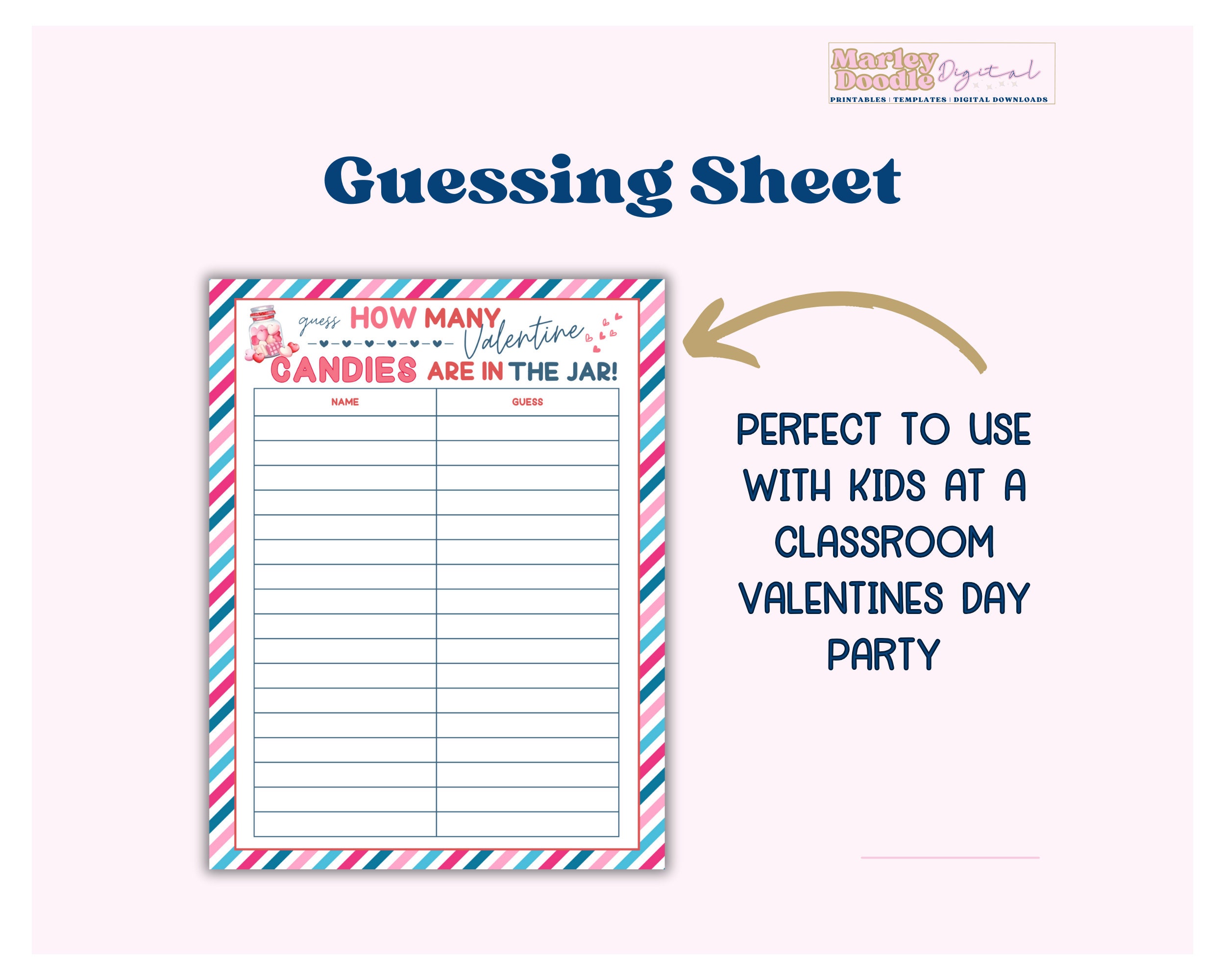 Valentines Candy Guessing Game, How Many Valentines Candies Are in the ...