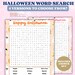 Halloween Word Search Printable for Kids - Etsy