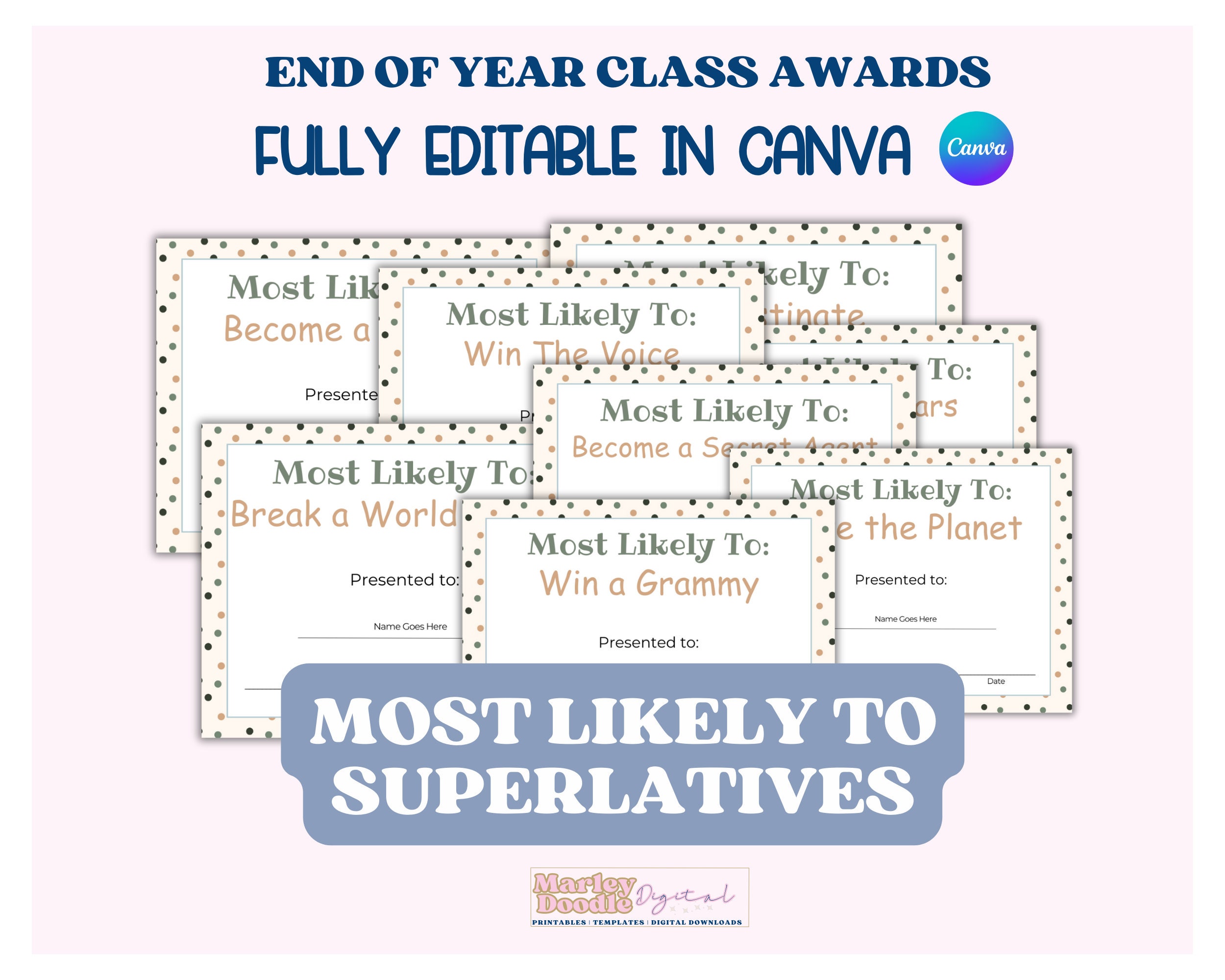 Editable Class Awards: End of Year Superlatives (digital Download) - Etsy