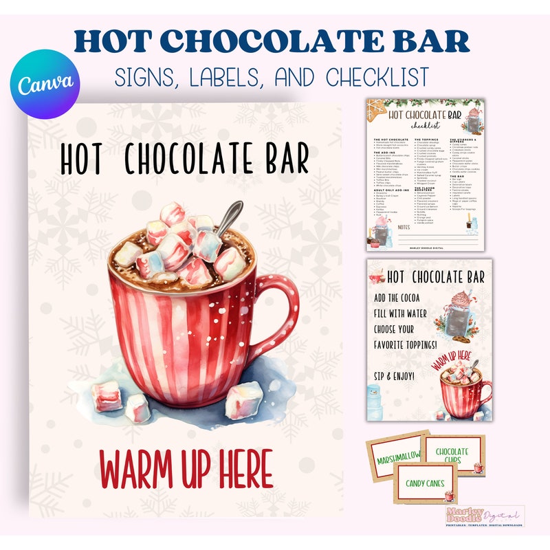 Hot Chocolate Bar Labels - Etsy