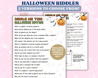 Halloween Game for Kids Printable Party Game Riddle Digital Download ...