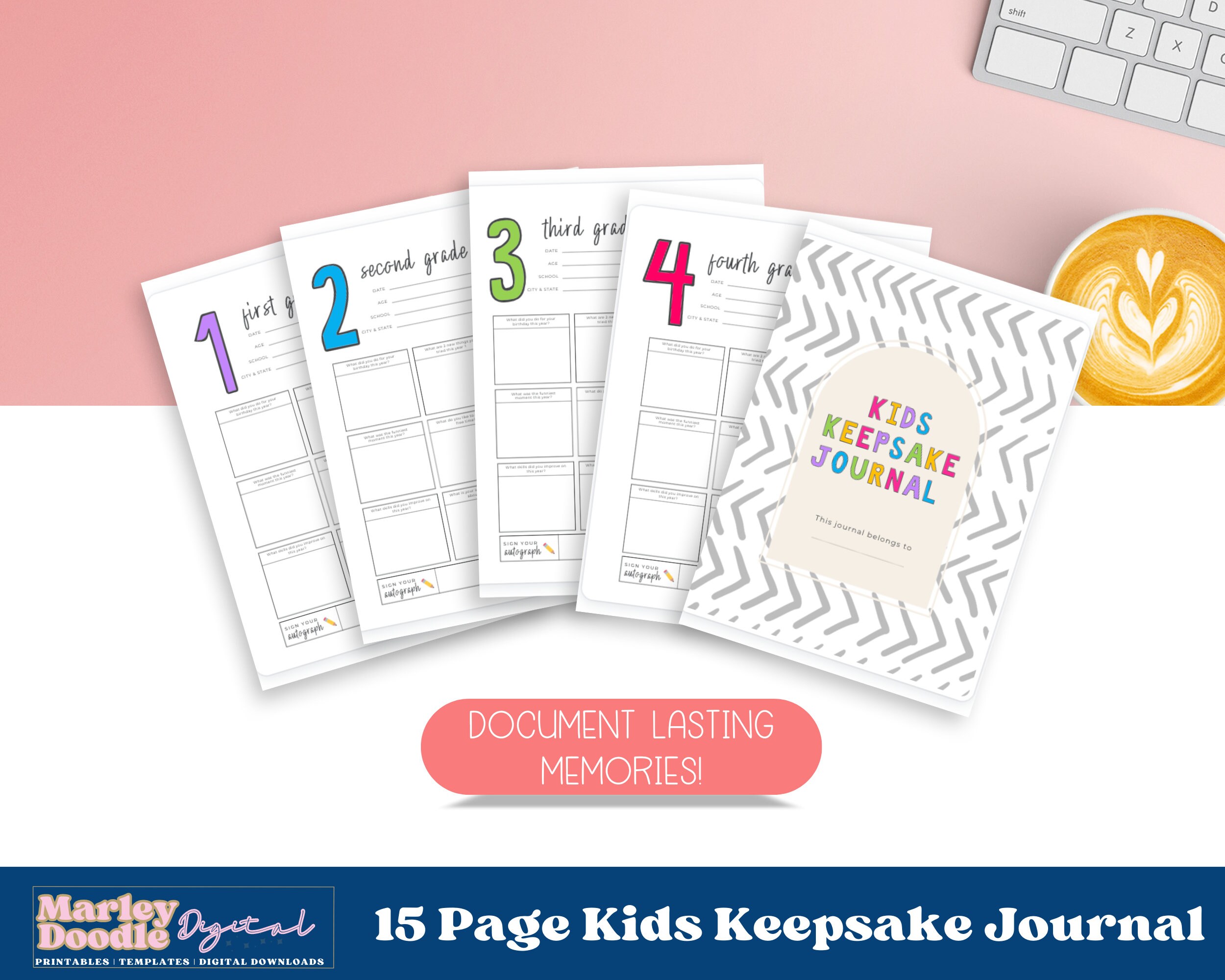 Kids Keepsake Journal, Printable School Memory Book - Etsy