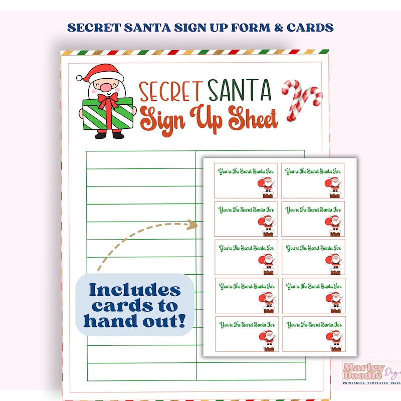 Secret Santa Card Games - Etsy
