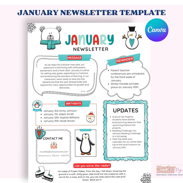 Newsletter Template - Etsy