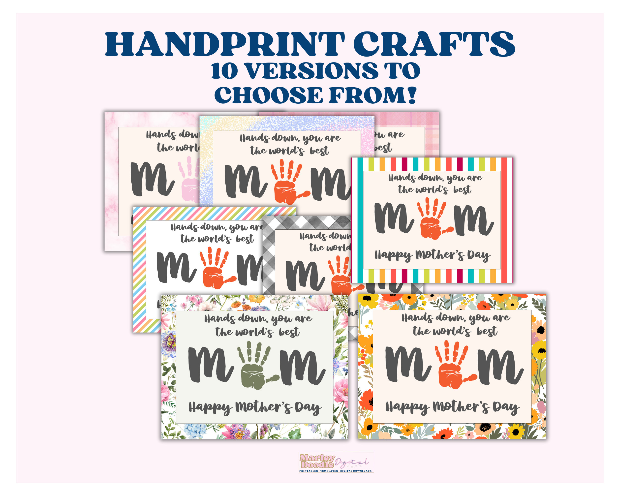 Printable Mothers Day Handprint Craft, Preschool Activities for Mothers ...
